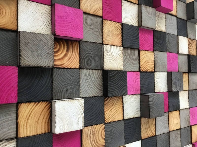 Wood Wall Mosaic Wood Art Sculpture Wall Art | Etsy