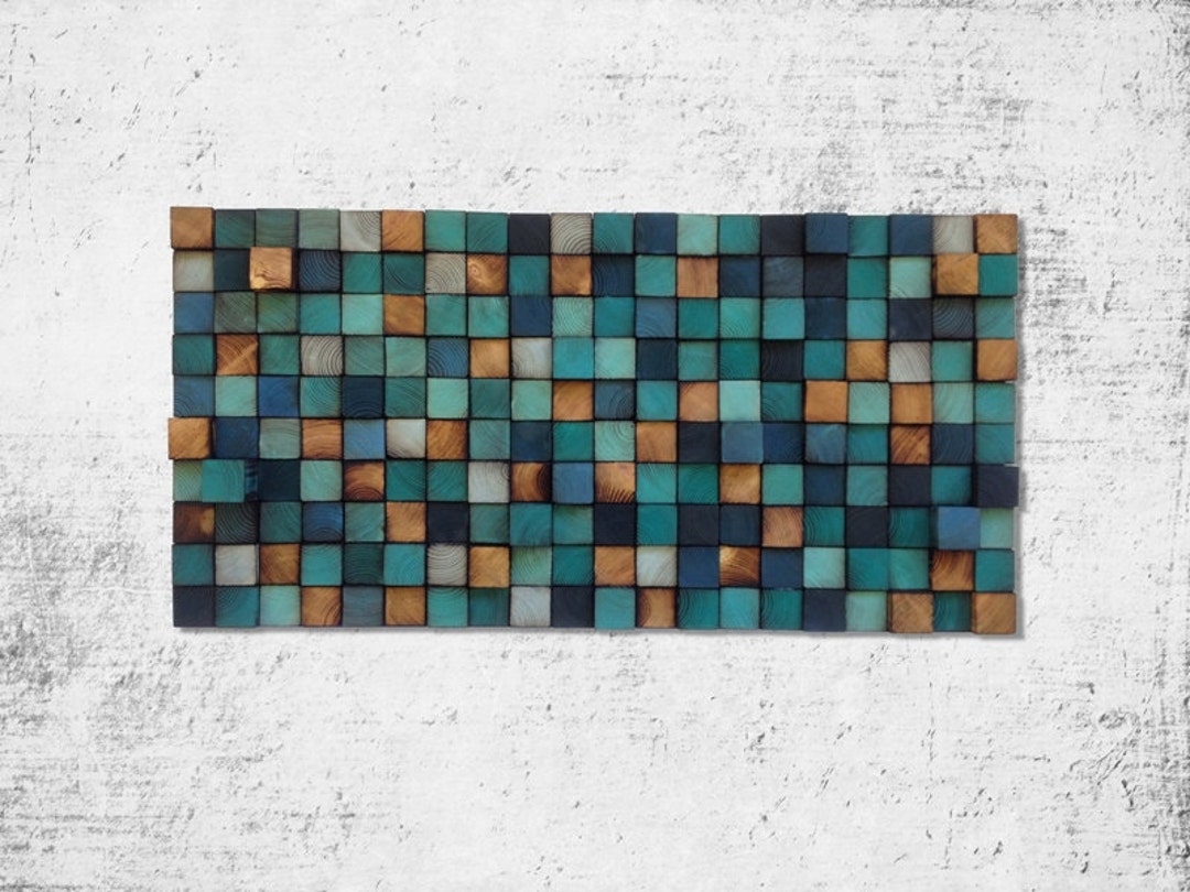 Abstract Acrylic Painting on Wood - Reclaimed Wood Art - Etsy