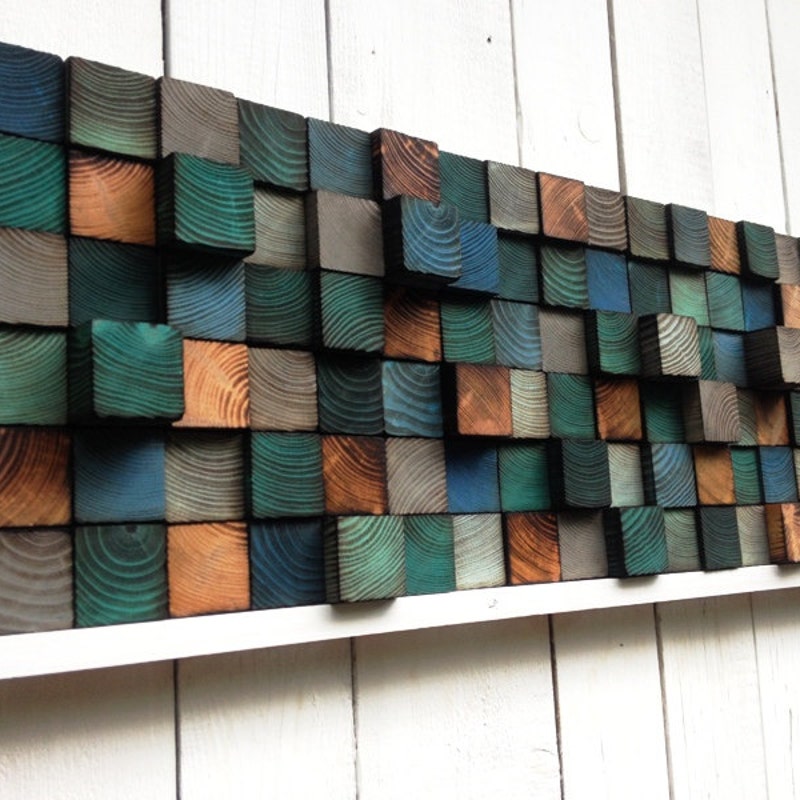Wood Squares Wall Art - Etsy