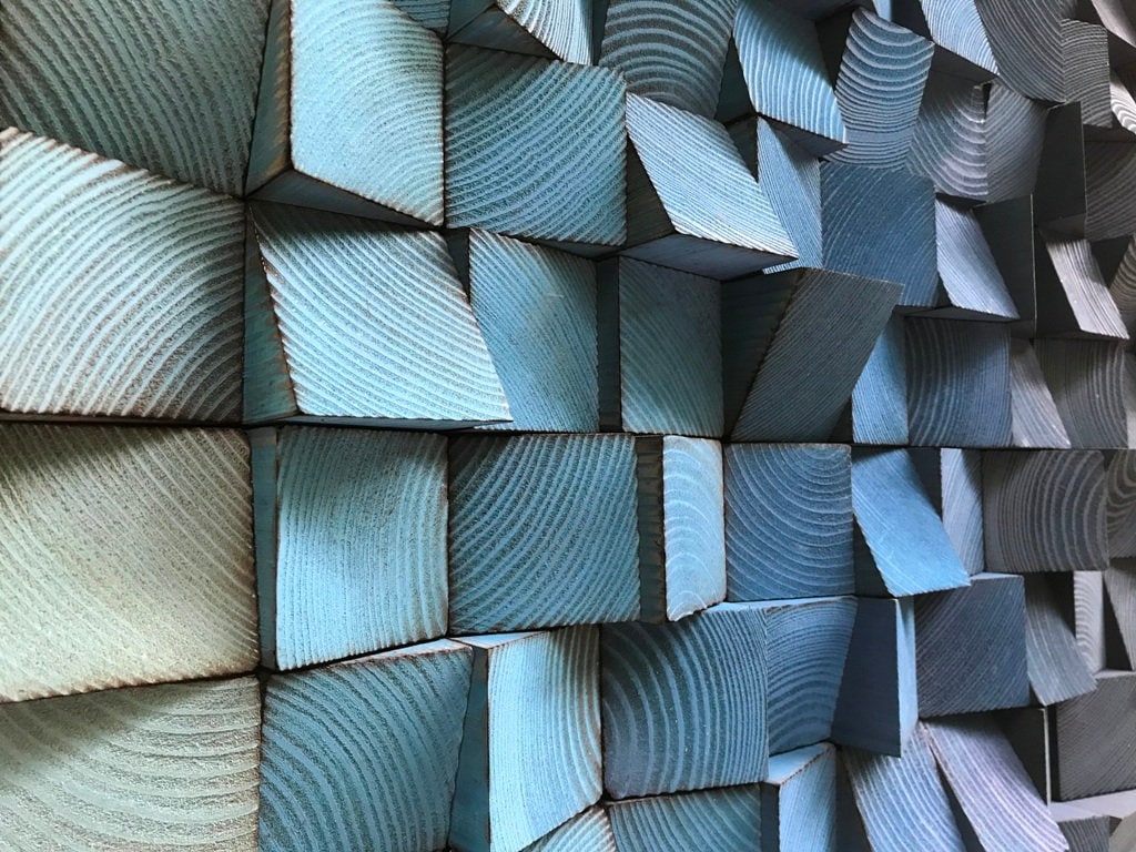 Wood Wall Art Wood Sound Diffuser Reclaimed Wood Art | Etsy