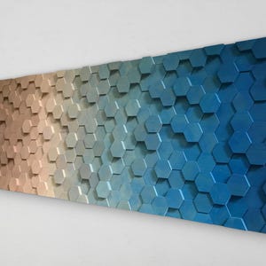 Hexagon Wall Art - Wood Wall Art - Ombre Wall Decor - Etsy