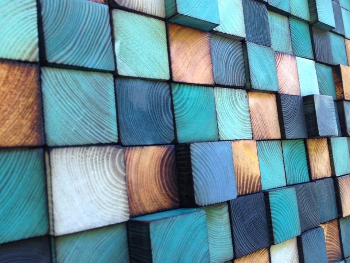 Abstract Acrylic Painting on Wood Reclaimed Wood Art - Etsy