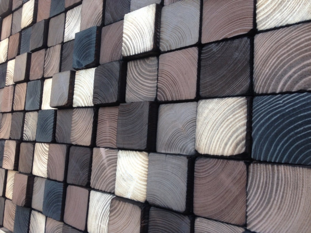 Abstract Acrylic Painting on Wood - Reclaimed Wood Art - Wood Wall Art ...