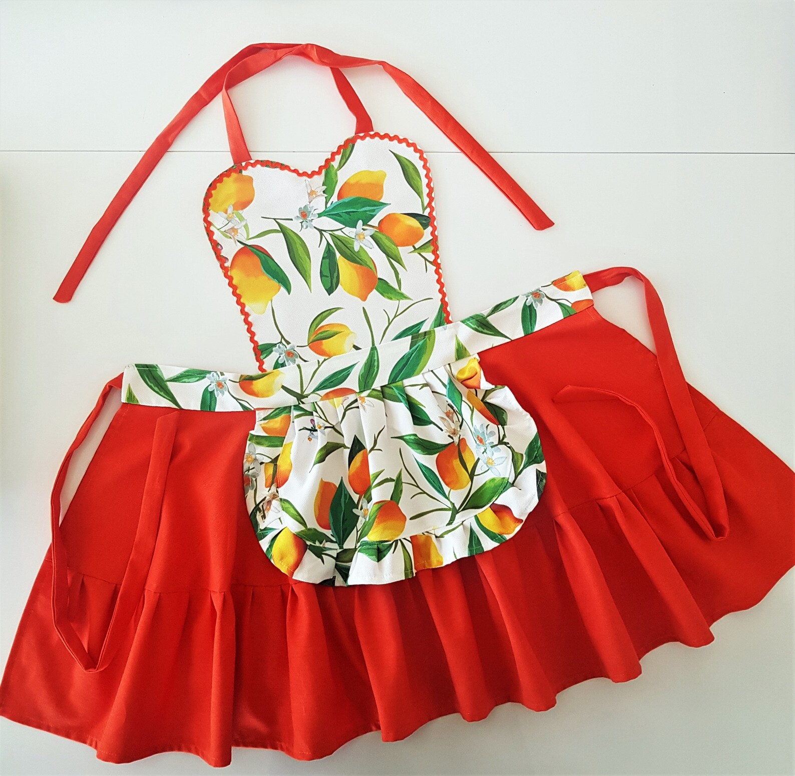 Lemon Apron for Women, Cute Sweetheart Waterproof Kitchen Apron, Womens ...