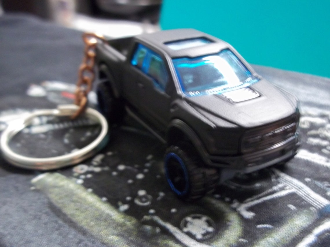 Custom Made Keychain,2017 Ford Raptor Svt 4x4 Pick up Truck,matte Black ...