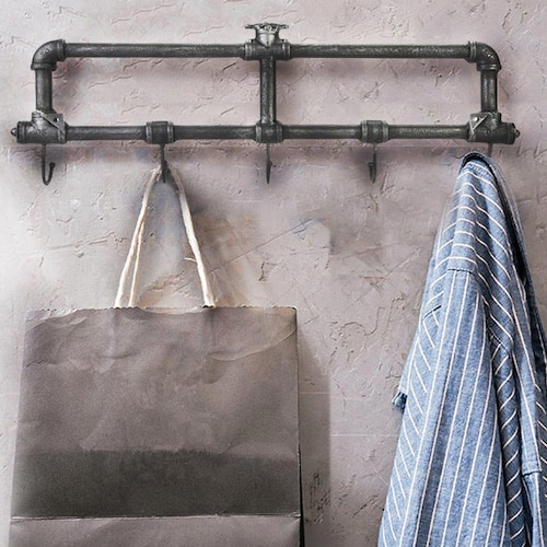 Industrial Pipe Coat Rack With Shelf - Etsy
