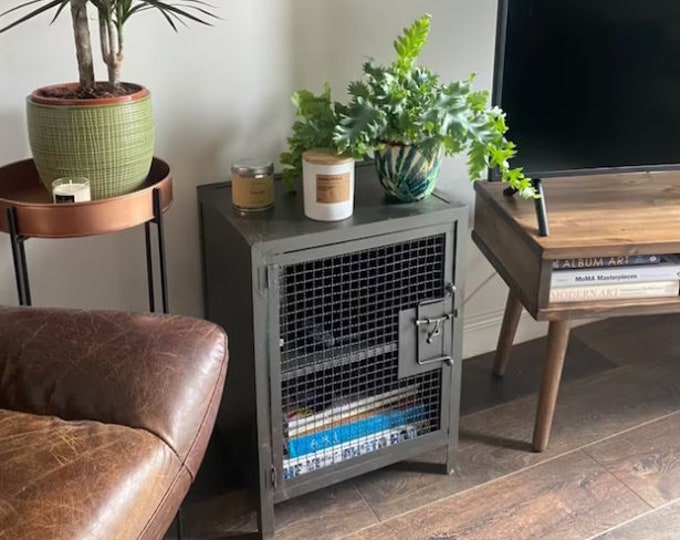 Industrial Steel Mesh Storage Cabinet Grey Metal Storage - Etsy UK