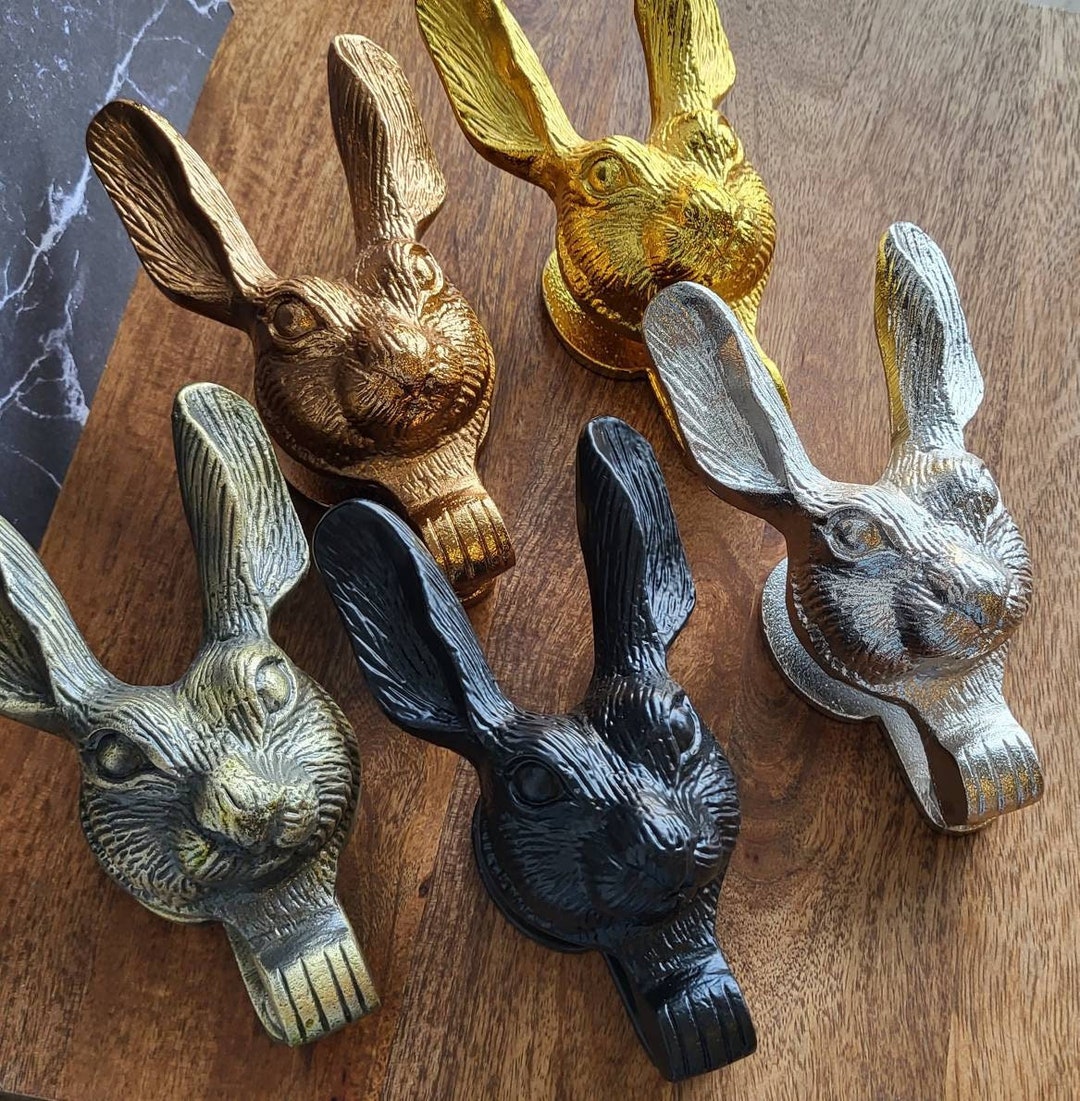 Rabbits Head Door Knocker Vintage Style Solid Iron Knocker - Etsy