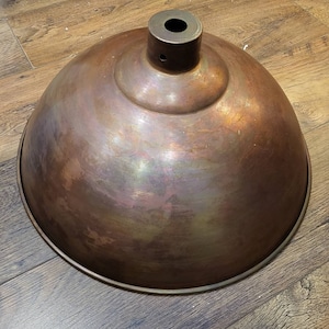 Extra Large Retro Industrial Copper Lampshade Rustic Vintage Style ...