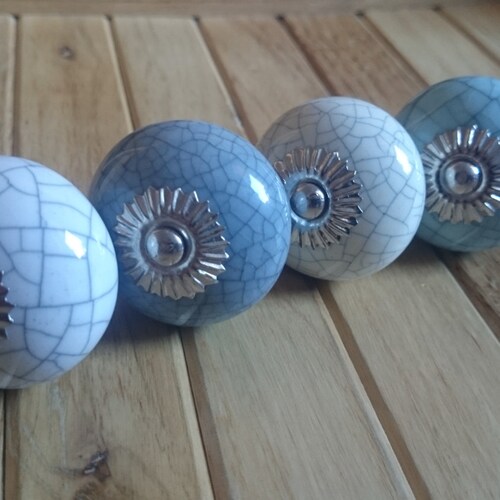 Vintage Ceramic Crackled Knob Ornamental Door Knob With - Etsy