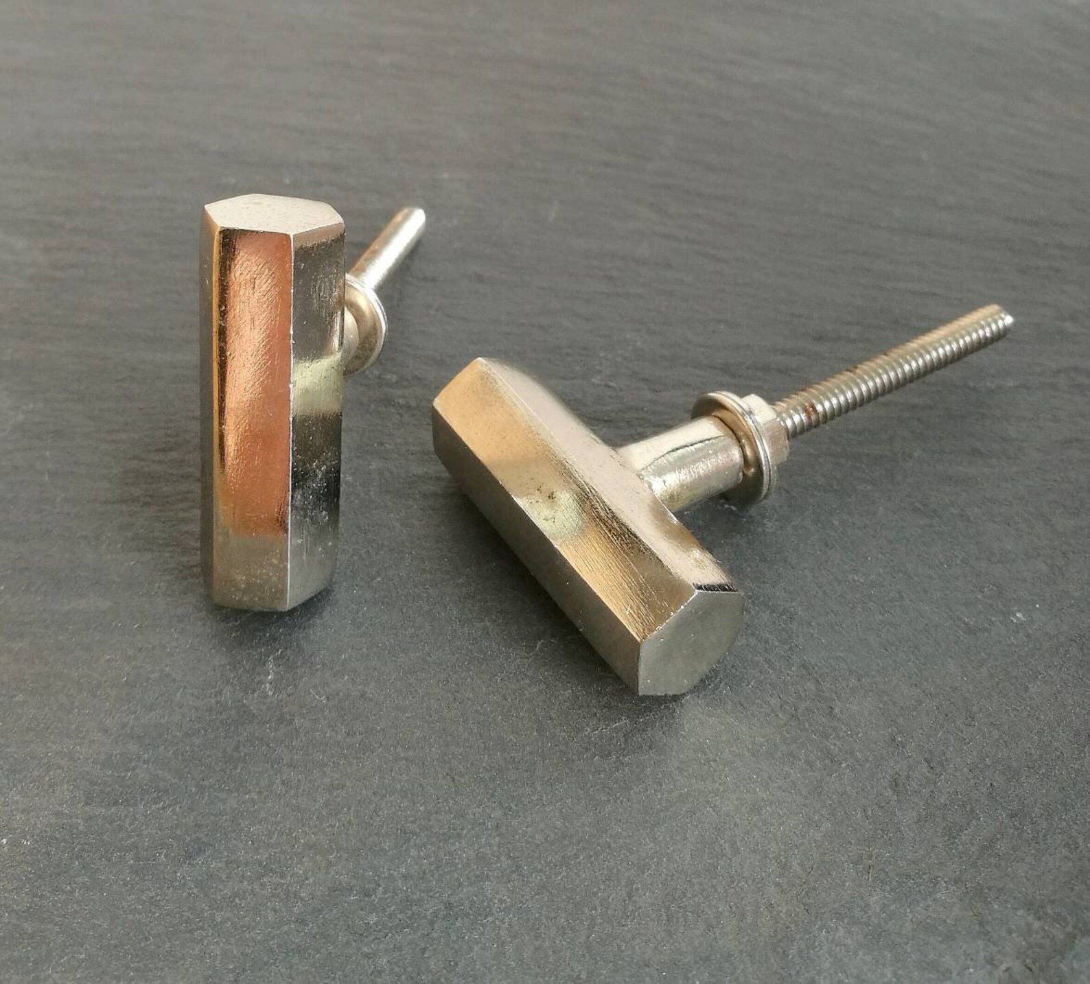 Hexagonal Tubular Drawer Pull Silver Metal Cabinet Pull - Etsy UK