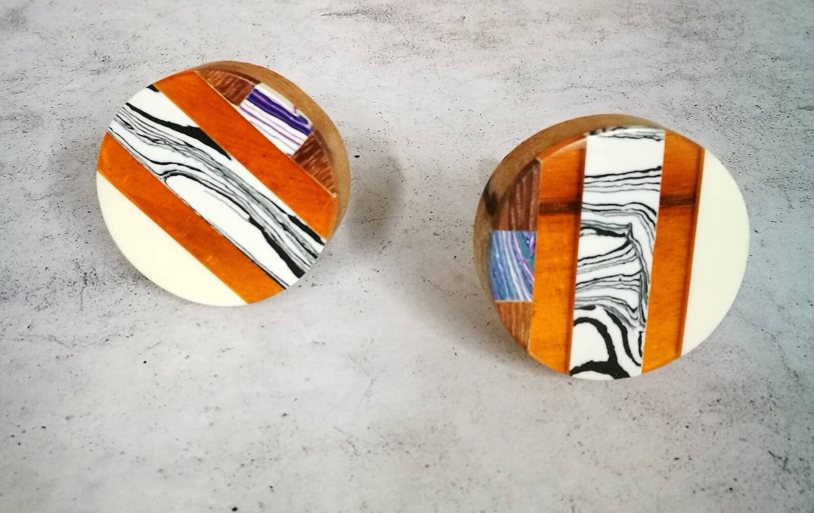 Mondrian Inspired Multi Coloured Resin & Mango Wood Cupboard - Etsy