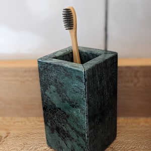 Jade Stone Bathroom Accessories Dark Green Soap Dispenser, Tooth Brush ...