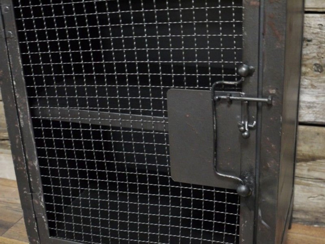 Industrial Steel Mesh Storage Cabinet Grey Metal Storage - Etsy UK