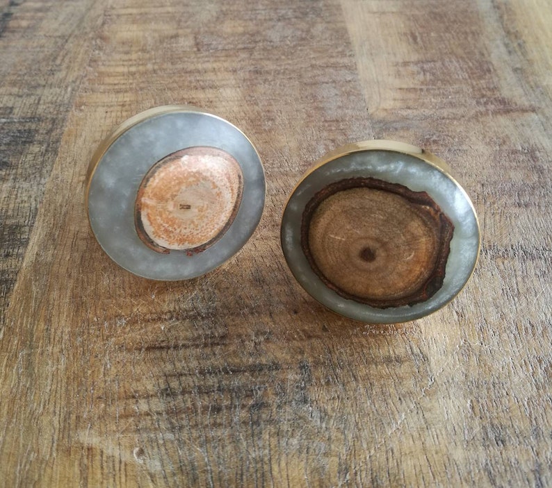 Brass Resin Wooden Knot Cupboard Door Handle Hand Made | Etsy
