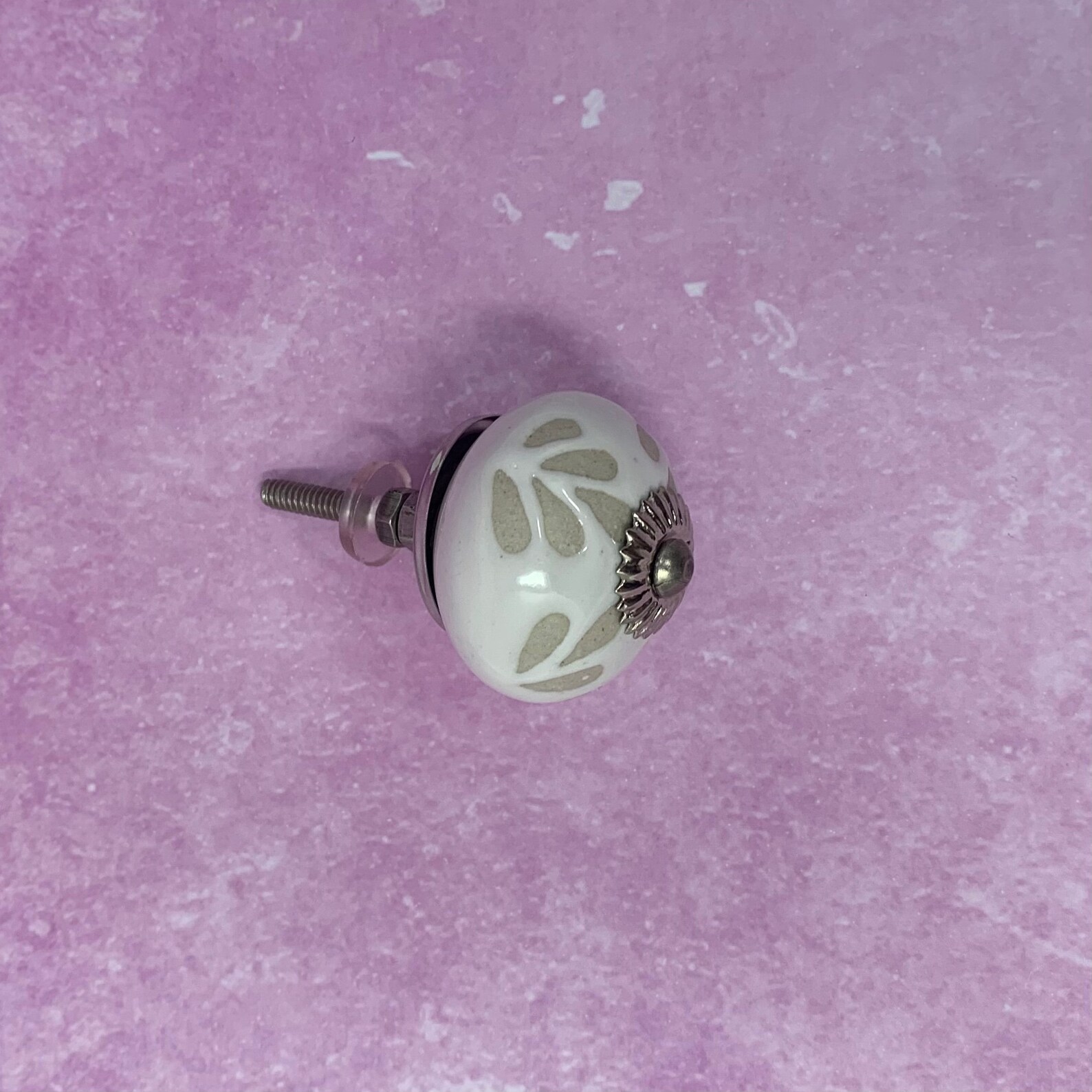 Round White Cupboard Door Knob Drawer Pull Drawer Handle - Etsy