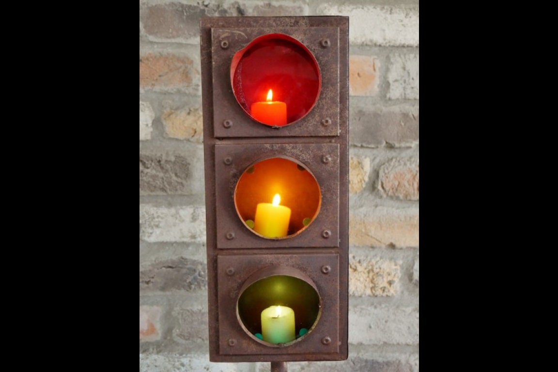 Self-standing Traffic Light Candle Holder 3-candle-capacity - Etsy