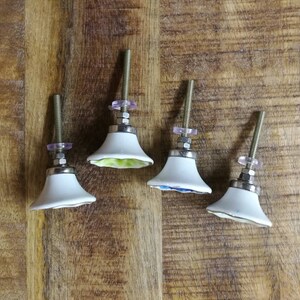 Round Crackled Glaze Ceramic Cabinet Knob With Gold Rim Colourful Crackle Glazed Drawer Pull ...