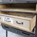 Metal and Wood Utility Drawer Cabinet Four Metal Mesh Drawers Two ...