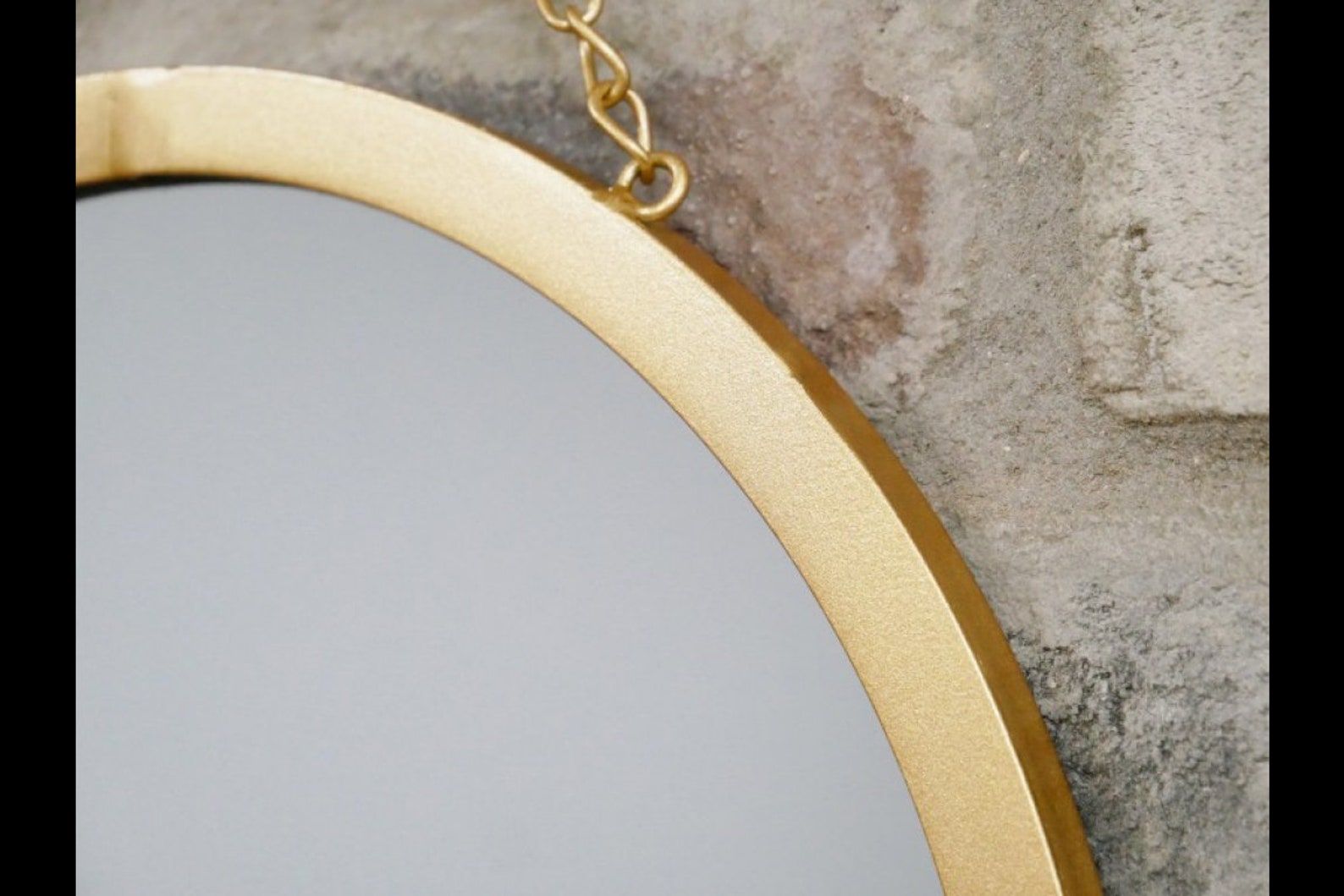 Distressed Gold Metal Circular Mirror Wall Mounted Gold | Etsy