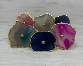 Blue Agate Knobs - Etsy UK