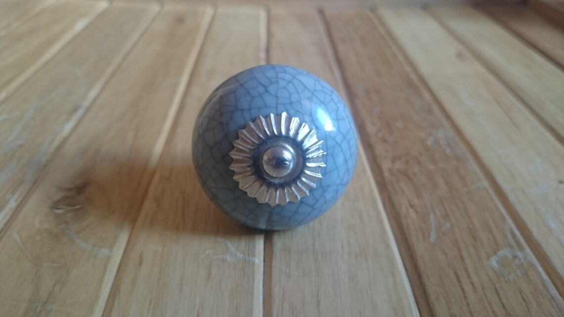 Vintage Ceramic Crackled Knob Ornamental Door Knob With - Etsy