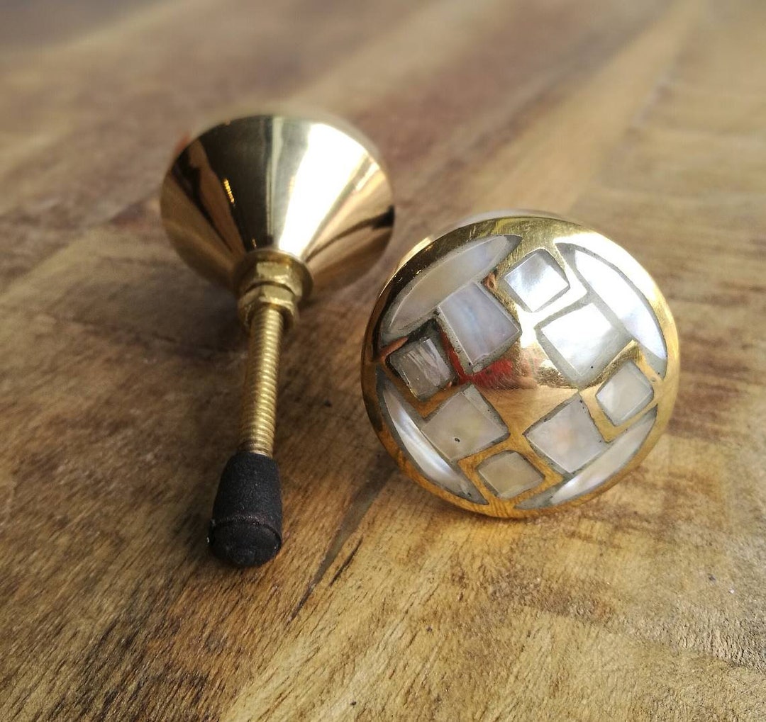 Mother of Pearl & Brass Cupboard Door Handle Brass Cabinet Door Knob, Modern Design - Etsy