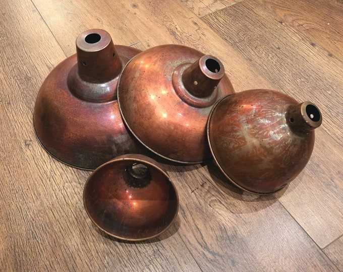Retro Industrial Copper Lampshade Rustic Vintage Style Metal Factory ...