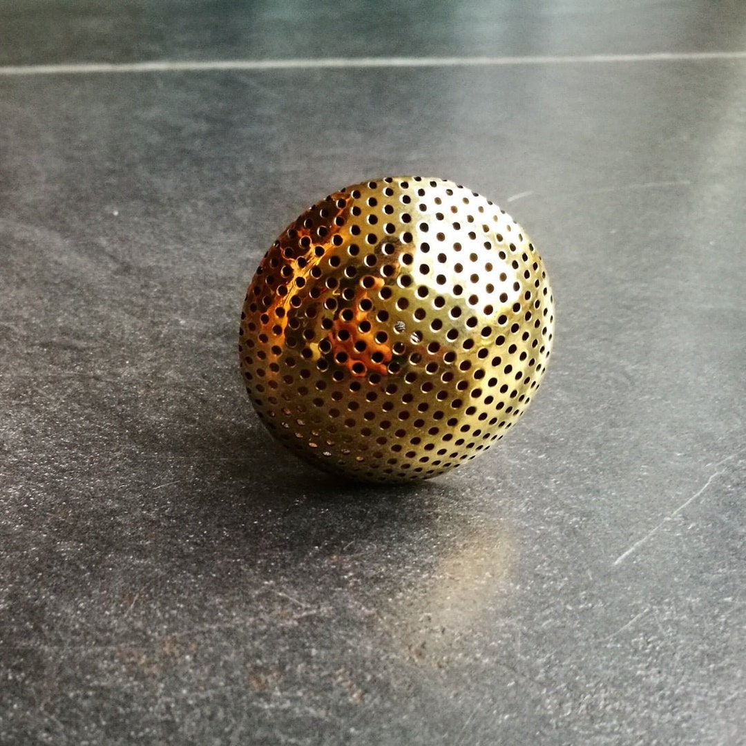 Brass Pinhole Circular Cabinet Knob Intricate Gold Dotted - Etsy