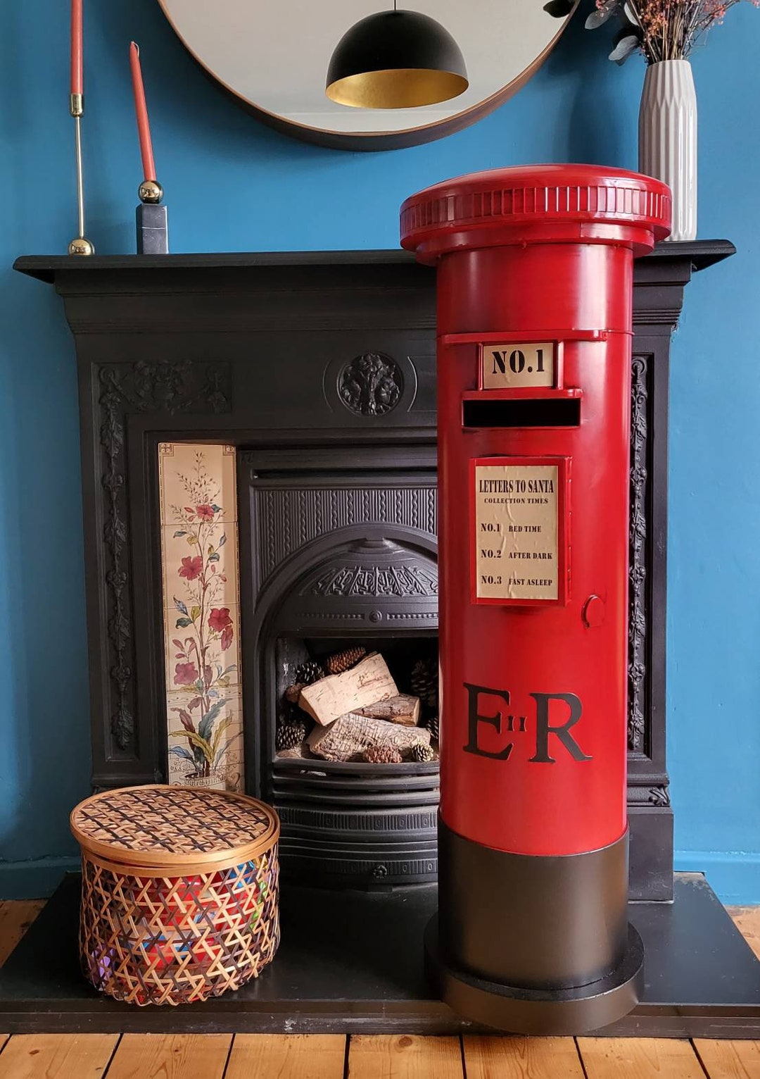 Christmas Themed Aluminium Post Box Traditional Red - Etsy UK
