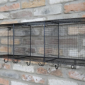 Industrial Steel Wire Locker Room Wall Shelving Unit with | Etsy