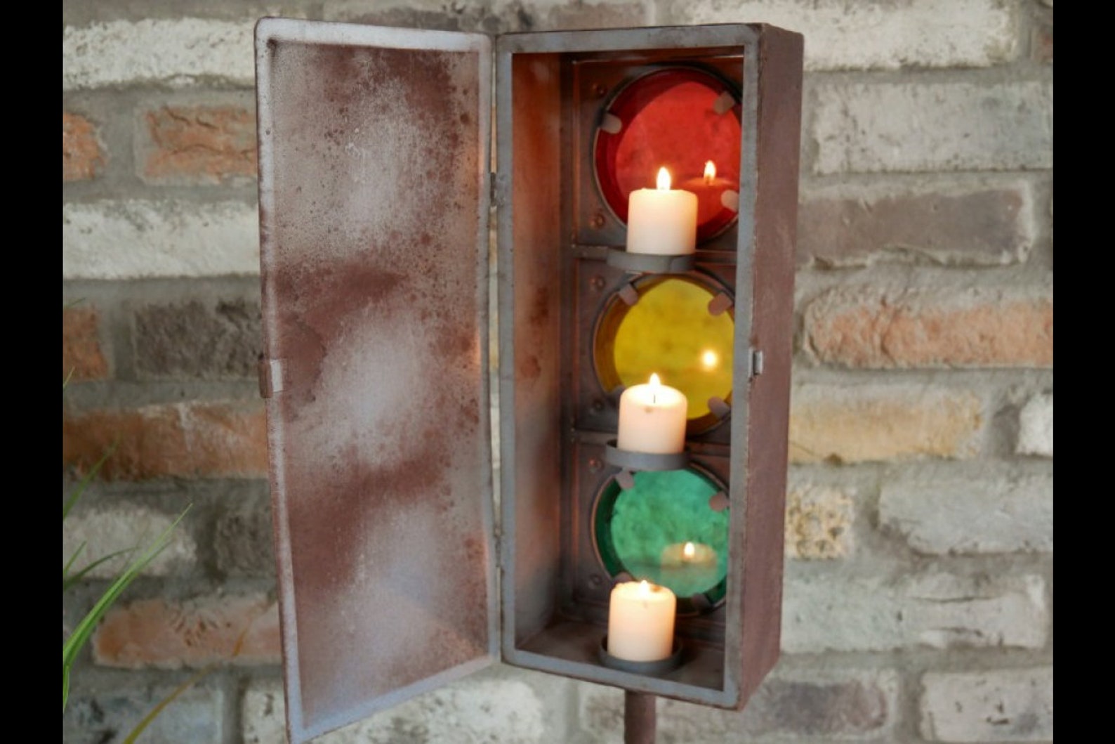Self-standing Traffic Light Candle Holder 3-candle-capacity - Etsy