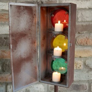 Self-standing Traffic Light Candle Holder 3-candle-capacity Attention ...