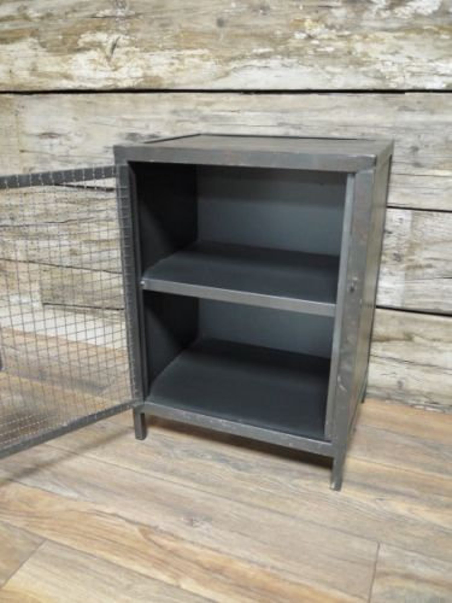Industrial Steel Mesh Storage Cabinet Grey Metal Storage - Etsy UK