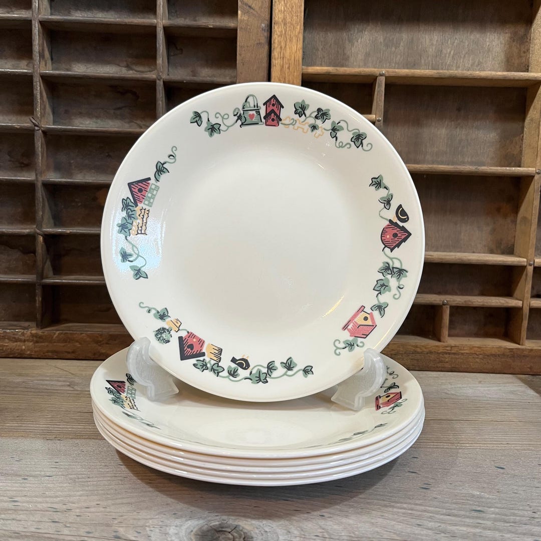 6 Vintage Corelle Garden Home Bread/dessert Plates. - Etsy