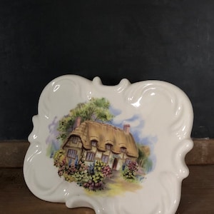 Ceramic Decor With Image of English Cottage - Etsy