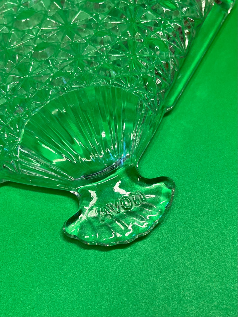 Vintage Avon Fan-shaped Pressed Glass Dish - Collectible - 1970s - Etsy