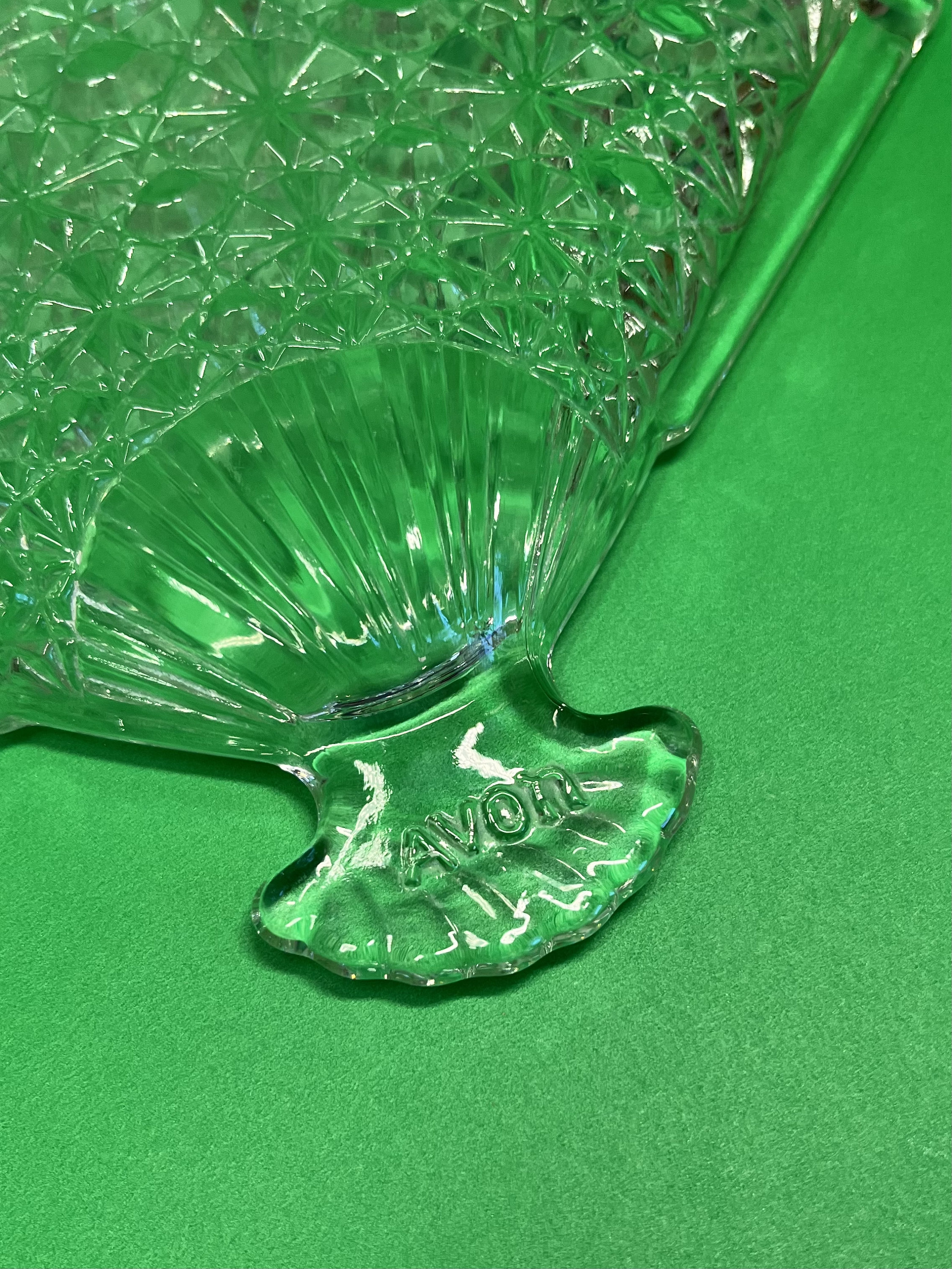 Vintage Avon Fan-shaped Pressed Glass Dish Collectible 1970s - Etsy