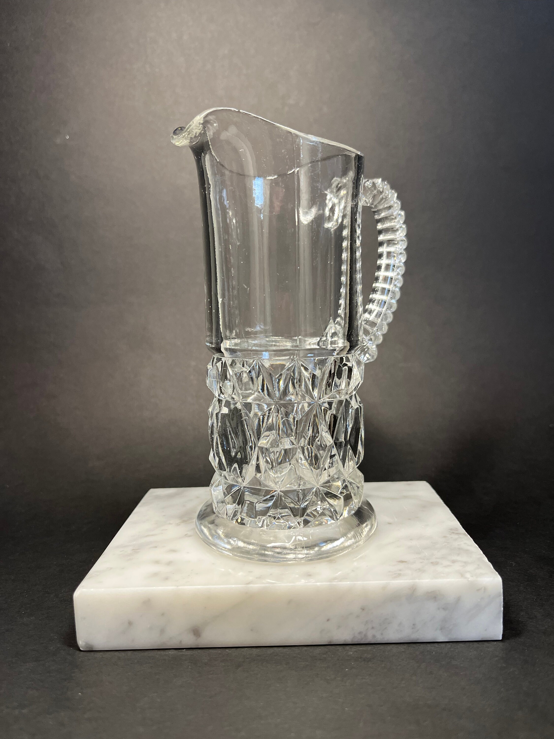 EAPG Model Flint Coarse Cut Block Pitcher - Vintage - Collectible - Etsy