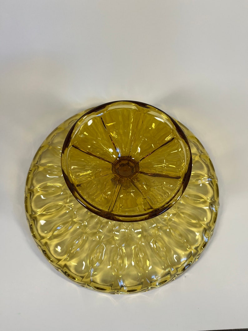 Vintage Anchor Hocking Amber Cake Stand Fairfield Pattern - Etsy