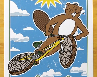 Beaver on Bike - Etsy