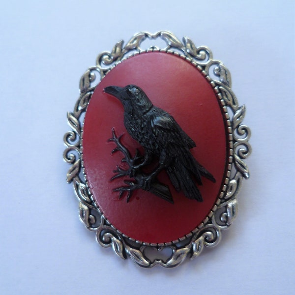 Raven Brooch - Etsy