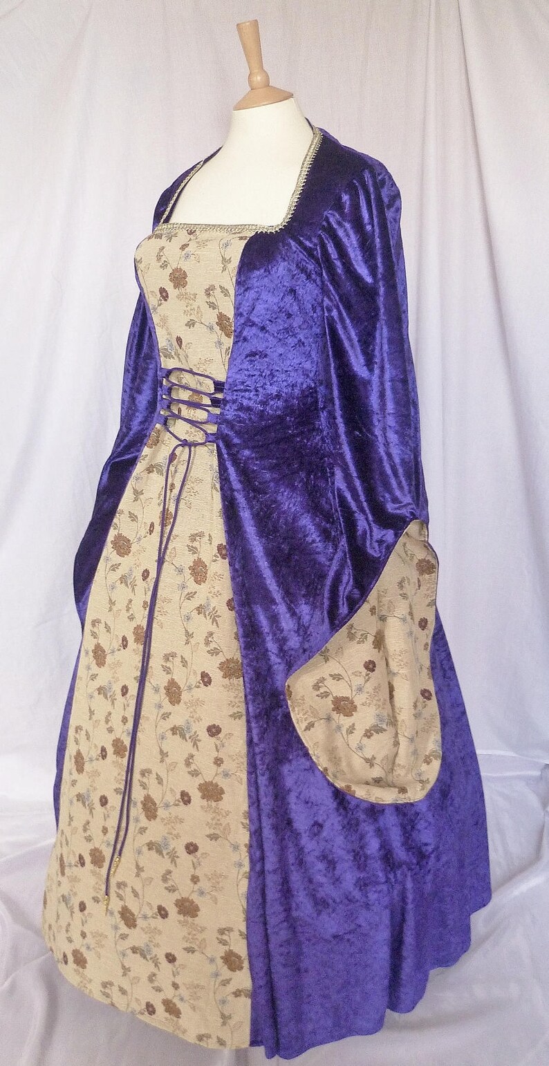 Purple Medieval Wedding Dressrenaissance Dress Pagan Dress | Etsy