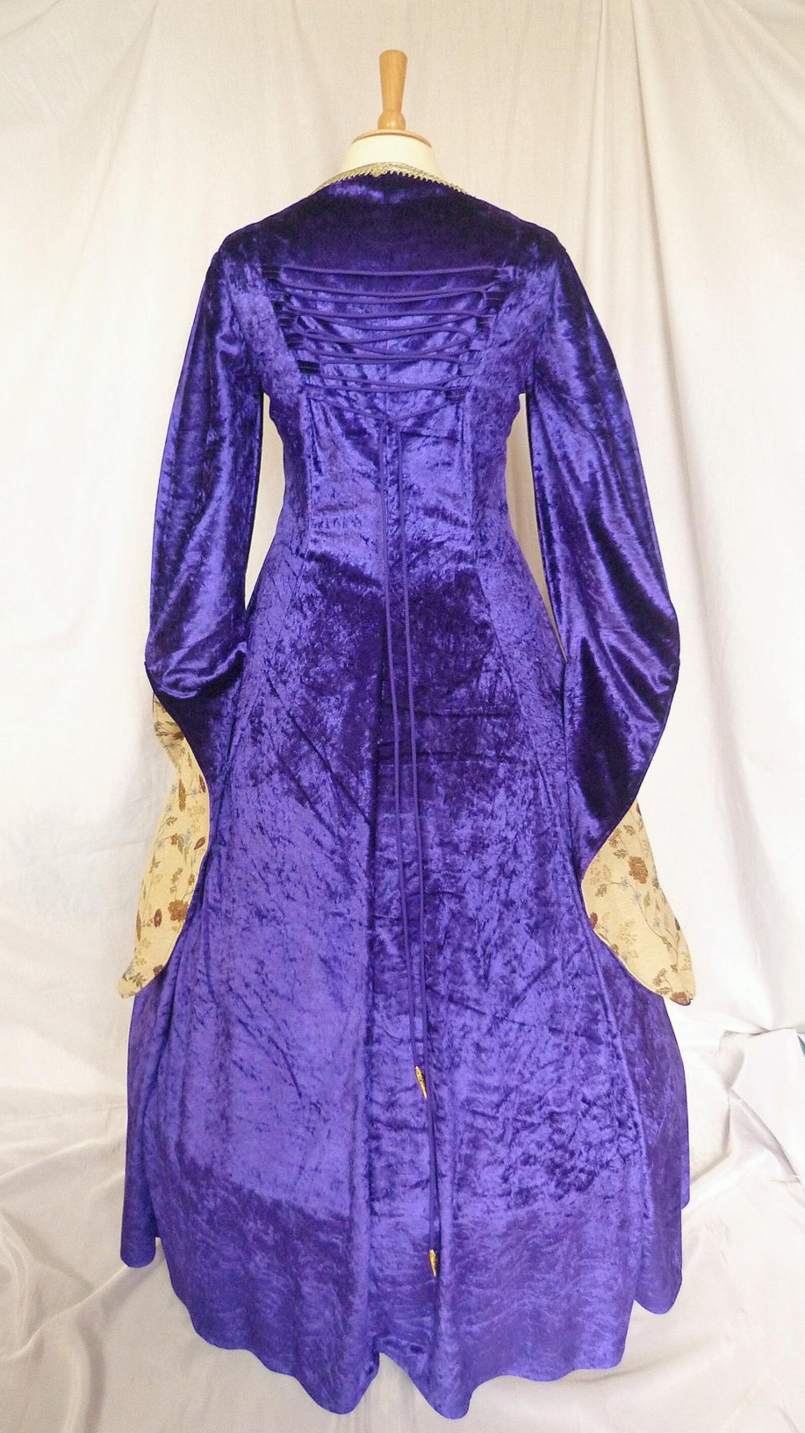 Purple Medieval Wedding Dressrenaissance Dress Pagan Dress | Etsy