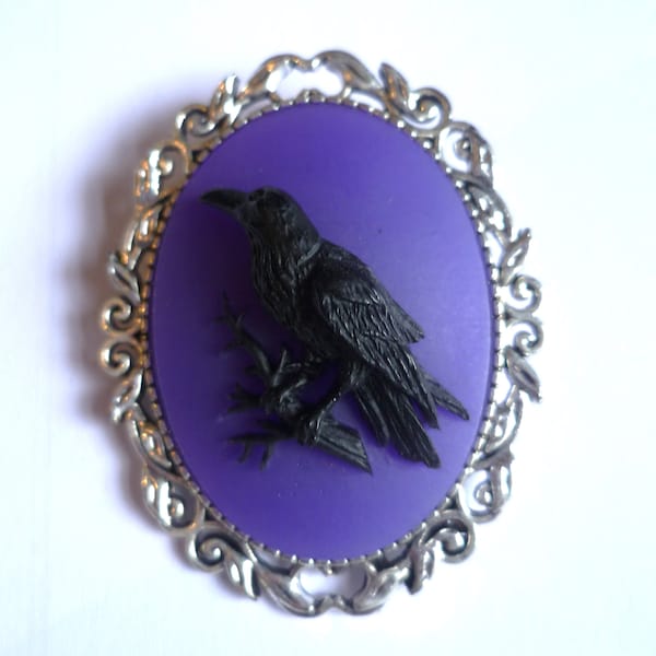 Raven Brooch - Etsy