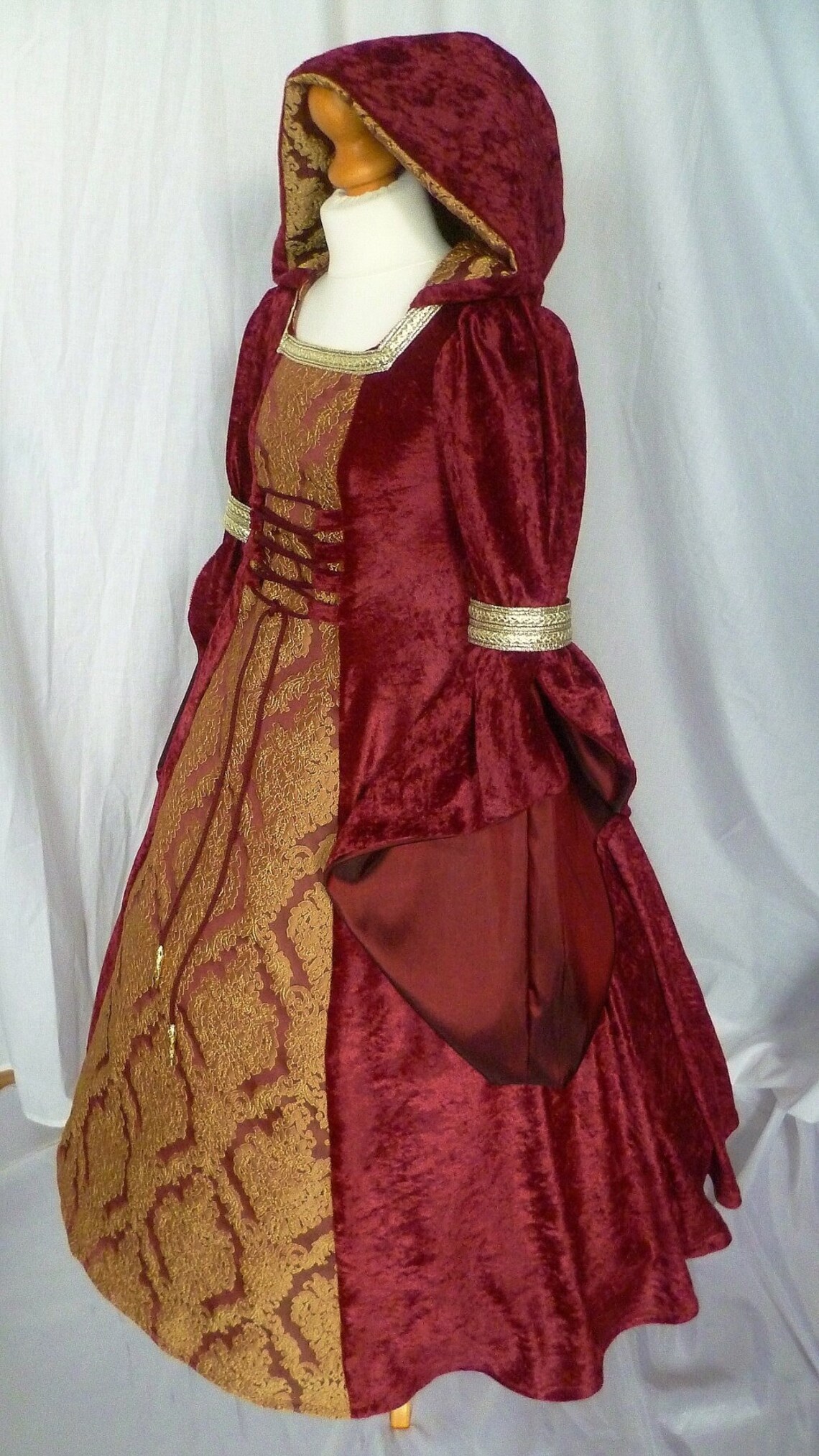 Girls Red Medieval Dress Renaissance Gown Custom Made From | Etsy