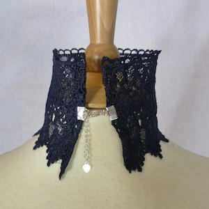 Navy Blue Lace Choker, Victorian Choker, Gothic Choker, Medieval ...
