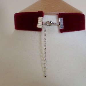 Rhinestone Snowflake Choker, Red, Black, Green or White Velvet Necklace ...