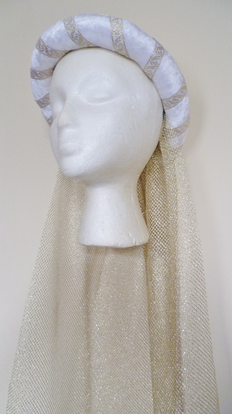 White & Gold Medieval Circlet Gothic Circlet Custom Made | Etsy