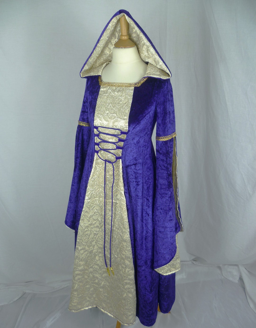 Girls Purple Renaissance Dress, Medieval Gown, Princess Dress, Custom ...